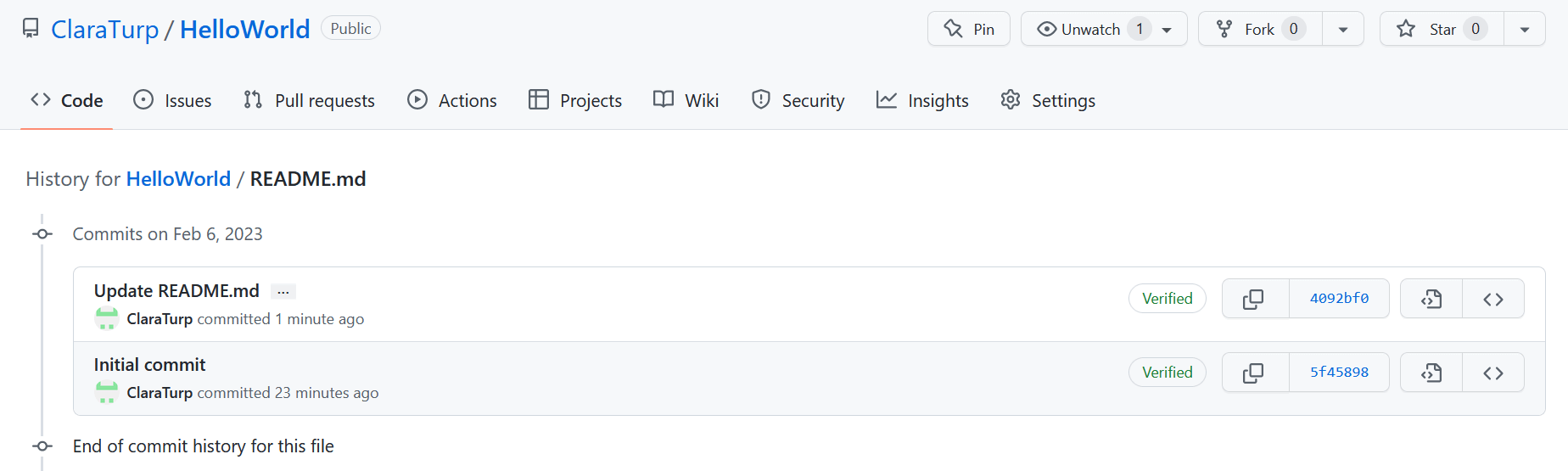 GitHub user interface | Introduction To Git